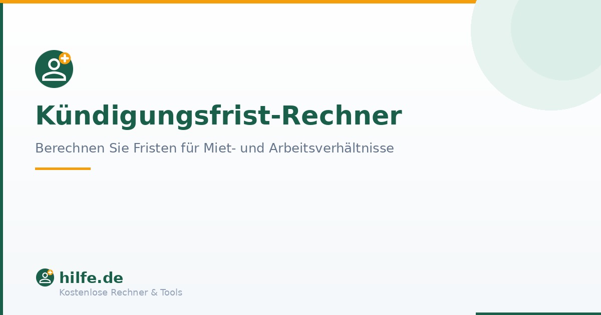 Mietvertrag Kndigungsfrist Rechner